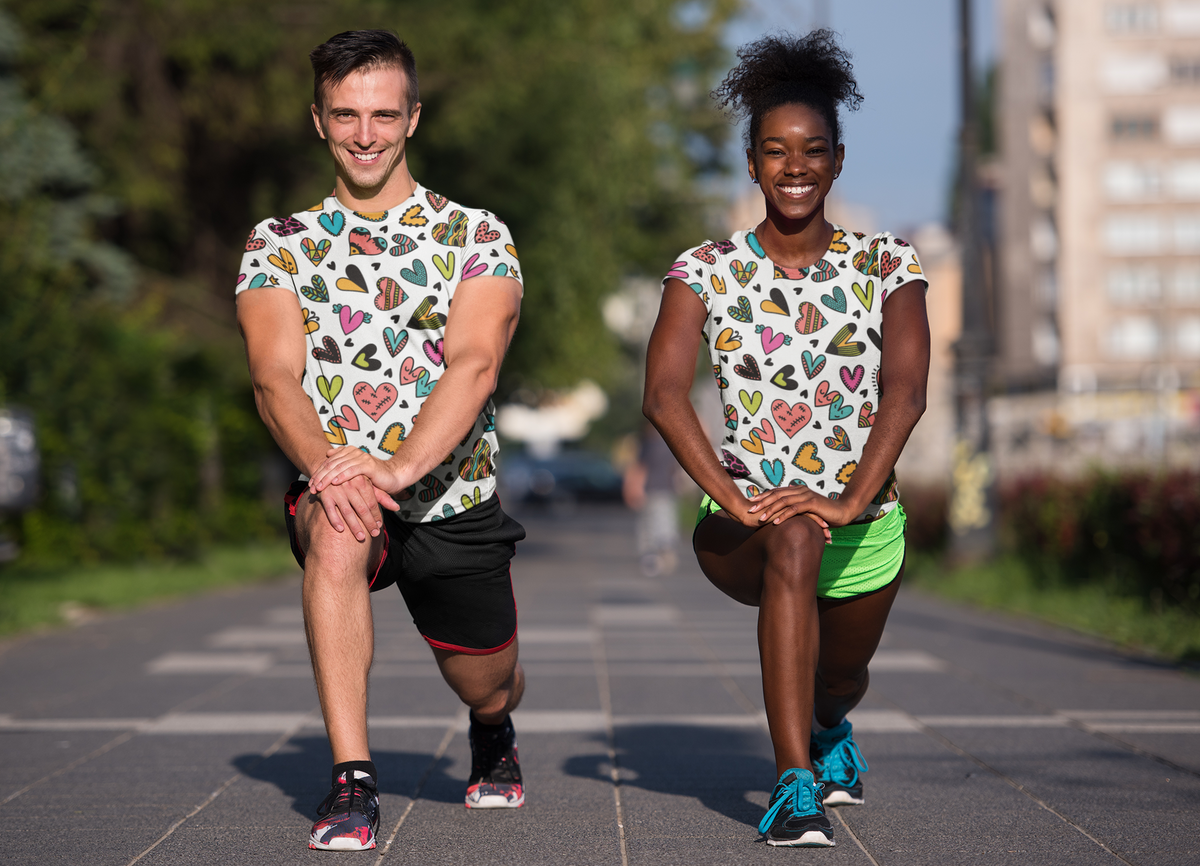 Gym & Padel Shirt - Doodle Love– banyanmauritius